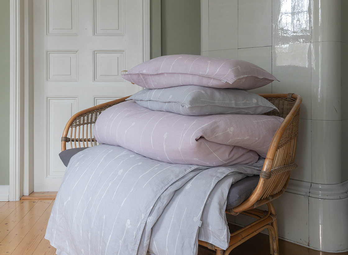 Ilta Linen Duvet Cover Set& Pink 150x210 cm + 50x60 cm – PENTIK