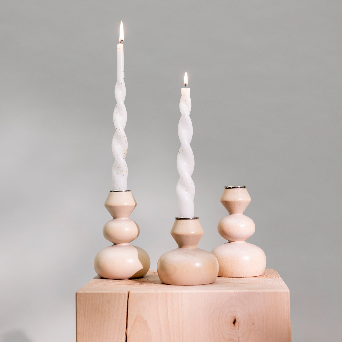 Myski Candle Holder& Natural wood 9x14 cm – PENTIK