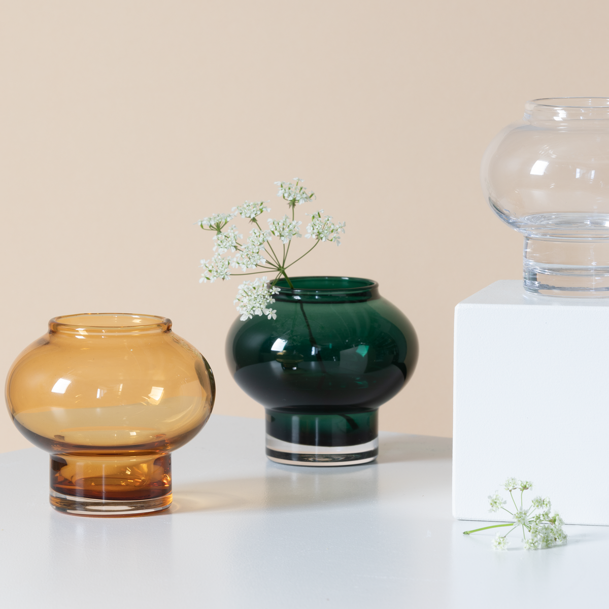 Tyyni Candle Glass& Clear 9x10 cm – PENTIK